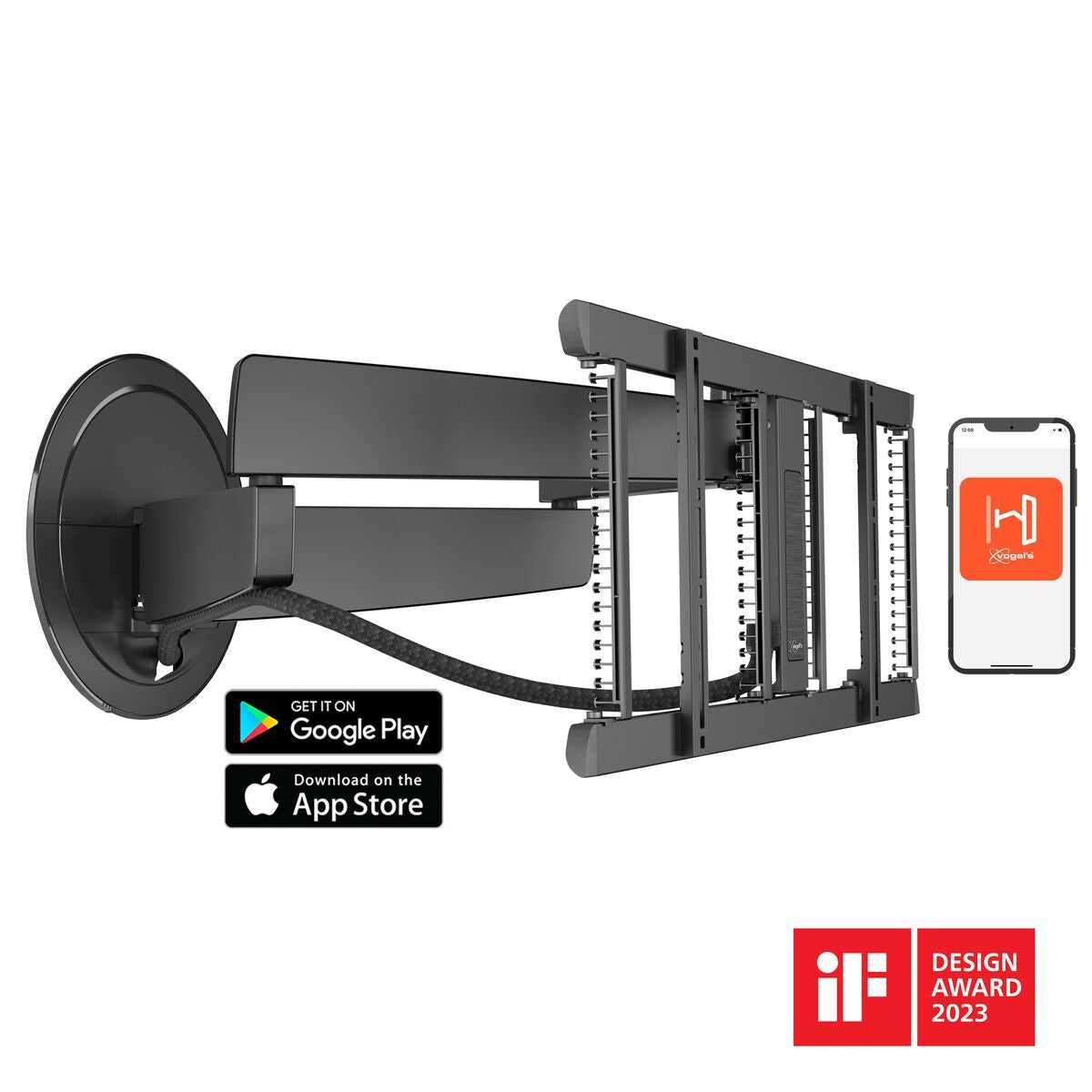 Vogels TVM 7675 Signature Series Full Motion Motorized TV Mount ...